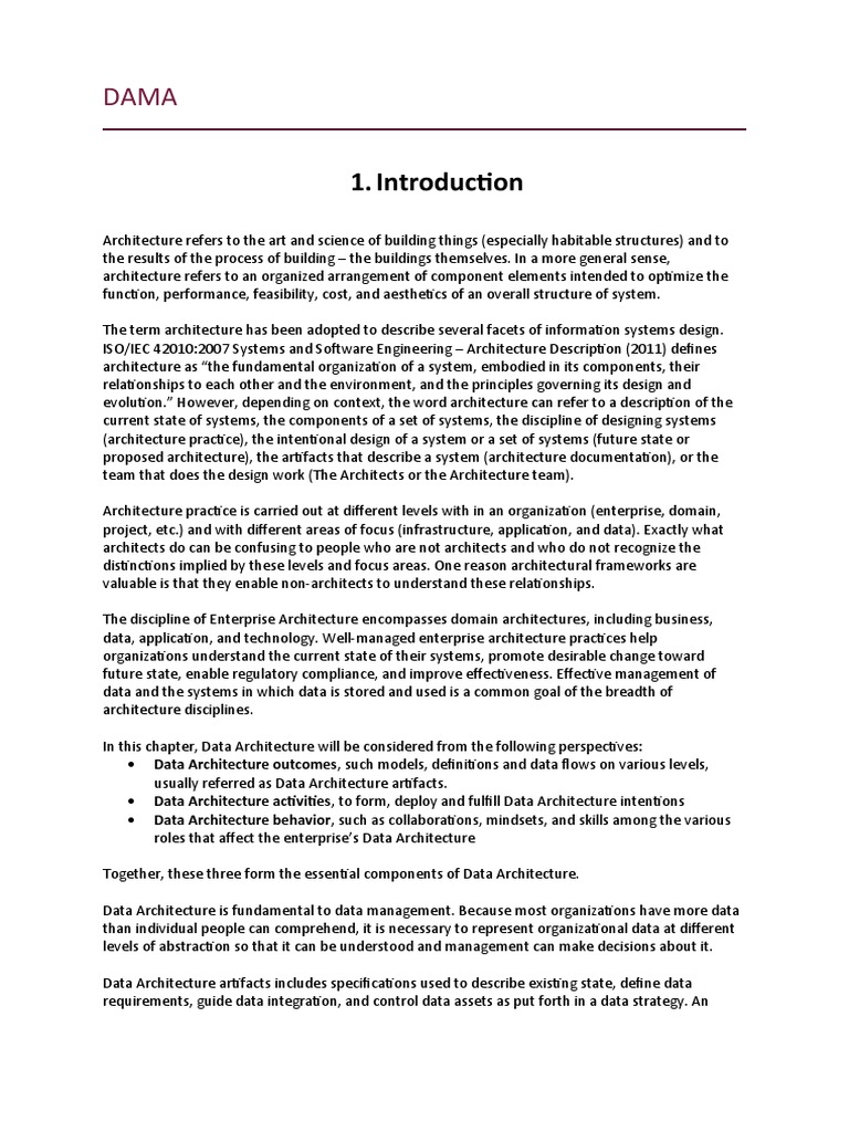Chapter 4 Data Architecture - DONE DONE DONE | PDF | Software Architecture | Conceptual Model