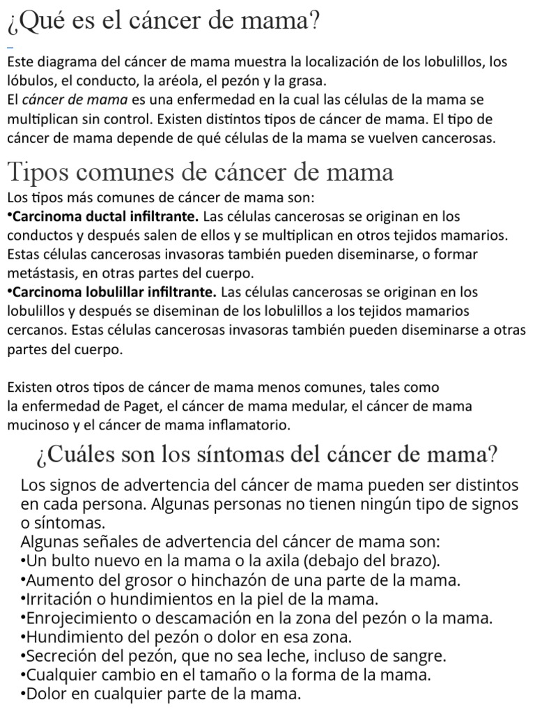 CANCER DE MAMA.pptx | PDF | Cáncer de mama | Cáncer