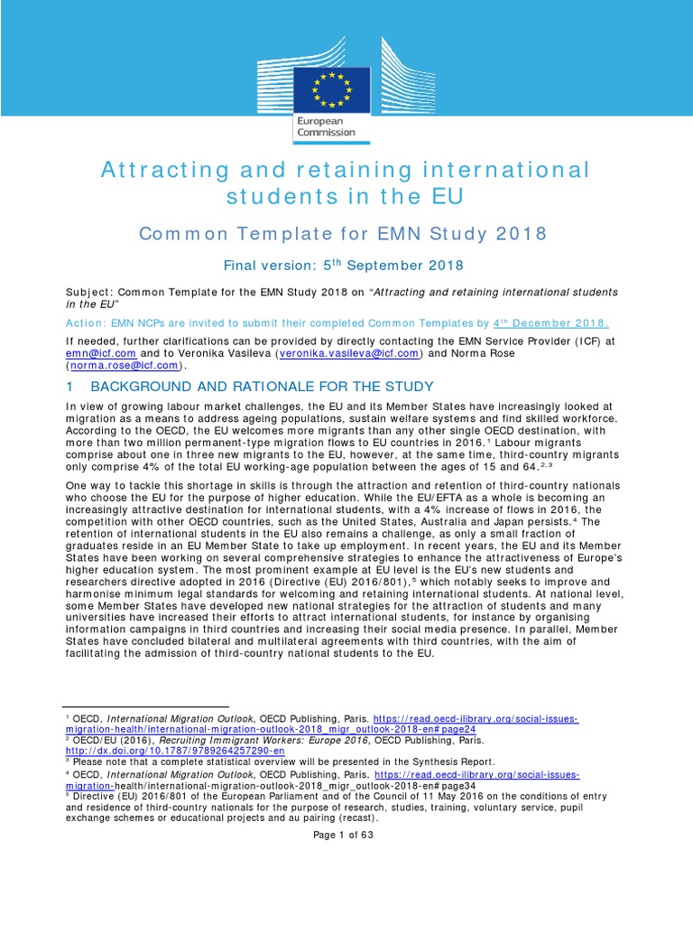 Attracting and Retaining International Students in The EU-NL PDF | PDF ...