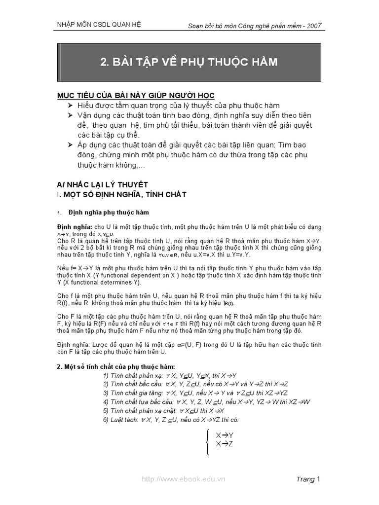 Bai Tap Phu Thuoc Ham - Táº¡i 123doc - VN | PDF