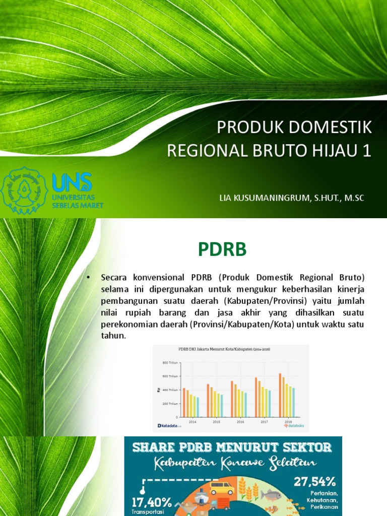 PDRB Hijau: Metode dan Komponen | PDF | Sains & Matematika