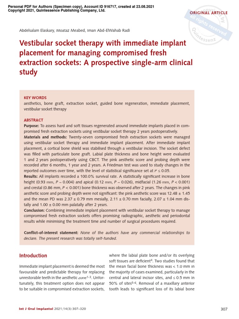 3rd Publication IJOI PDF | PDF | Dental Implant | Medical Specialties