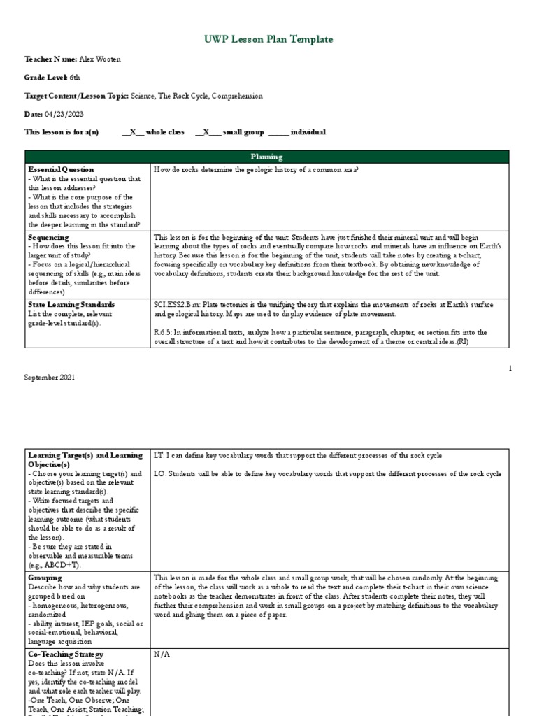 Alexandra Wooten Designing Strategy-Based Comprehension Instruction ...