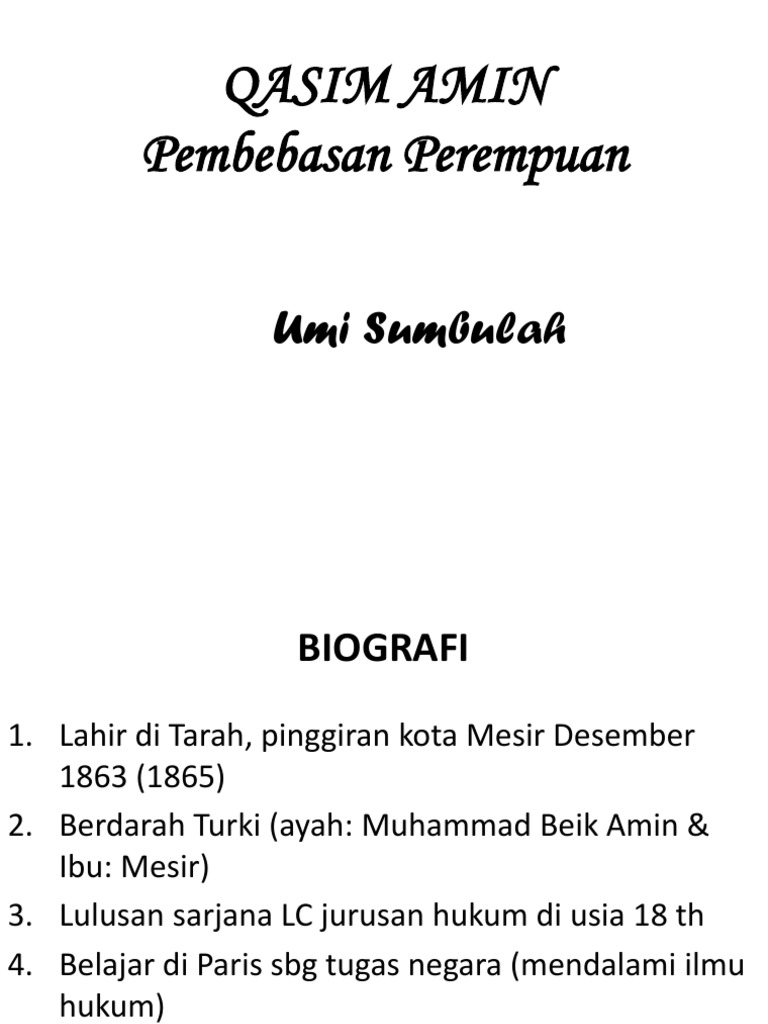 QASIM AMIN-Umi S | PDF