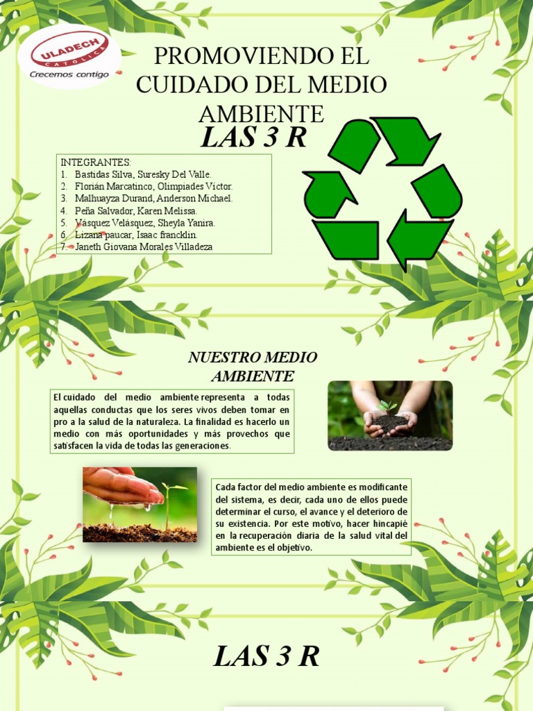 Cuidado del Medio Ambiente: Las 3 R | PDF | Residuos | Materiales