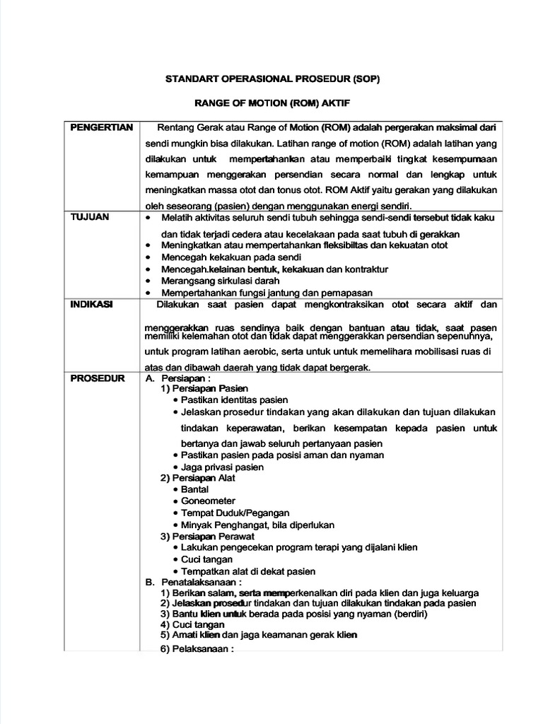 PDF Sop Rom Aktif - Compress | PDF