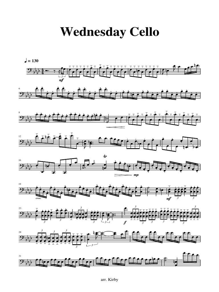 Wednesday Cello Violin Version | PDF