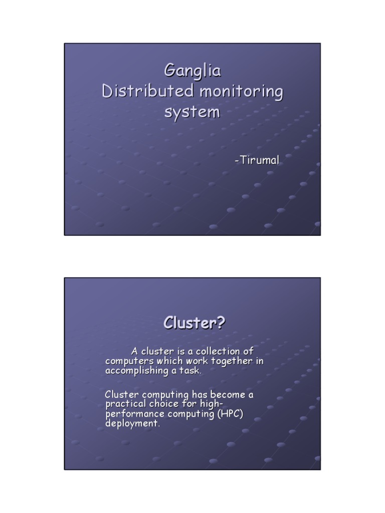 Ganglia | PDF | Computer Cluster | Software Development