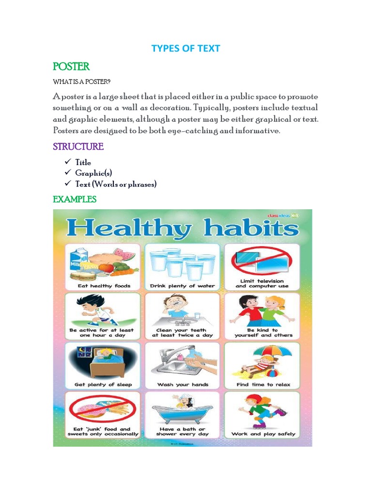 Poster (Types of Text) | PDF