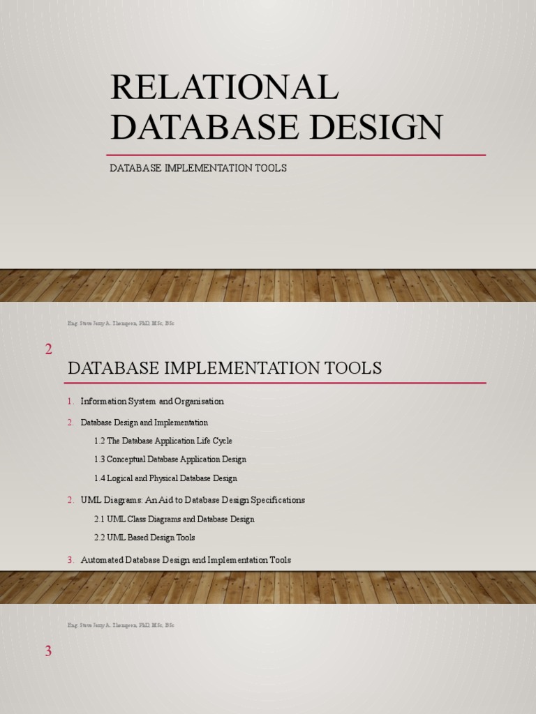 Database Implementation Tools Pdf Databases Database Design 