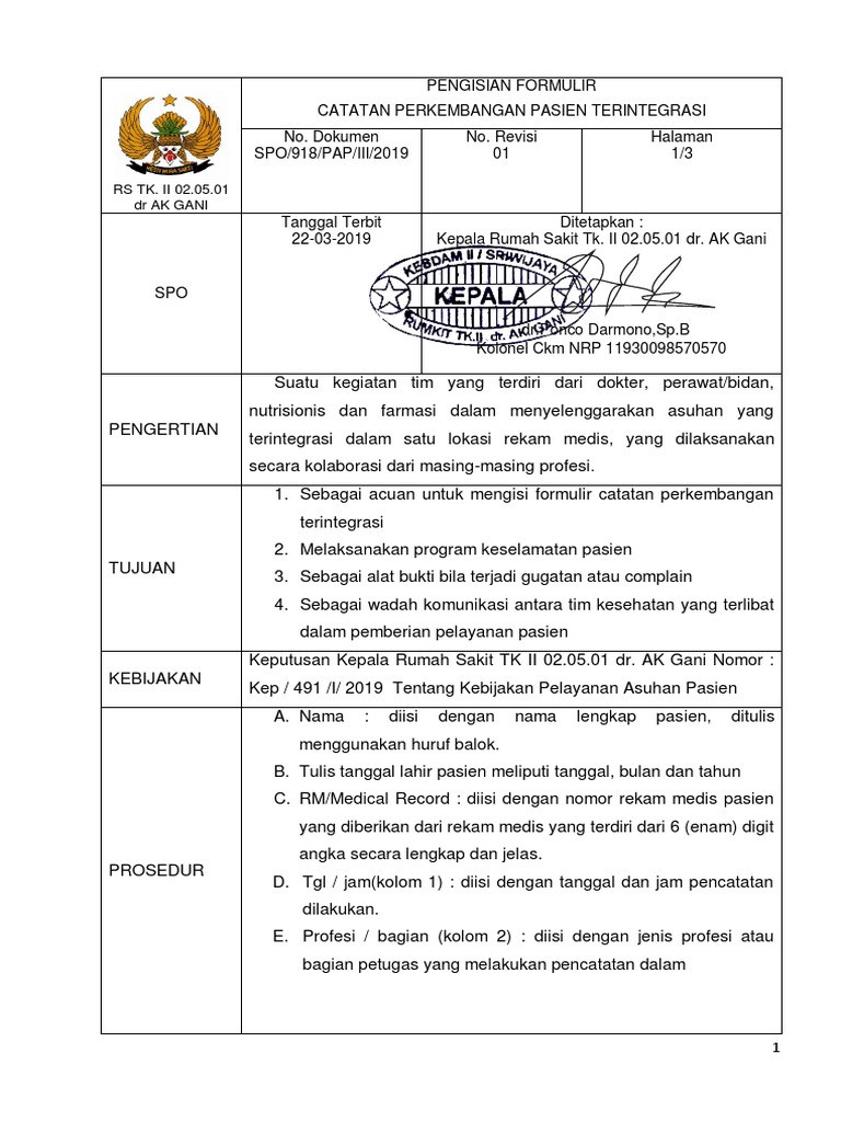 Spo Pengisian CPPT PDF | PDF