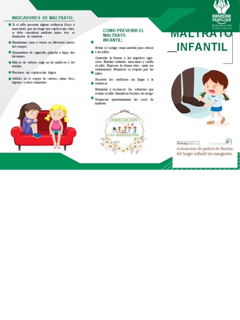 Folletos Maltrato Infantil Fomag Pdf Abuso Infantil Ciencias Del