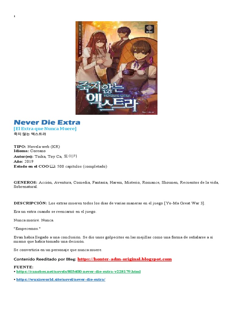 Never Die Extra (101-200) - HONTER ADM PDF | PDF | Alquimia | Amor