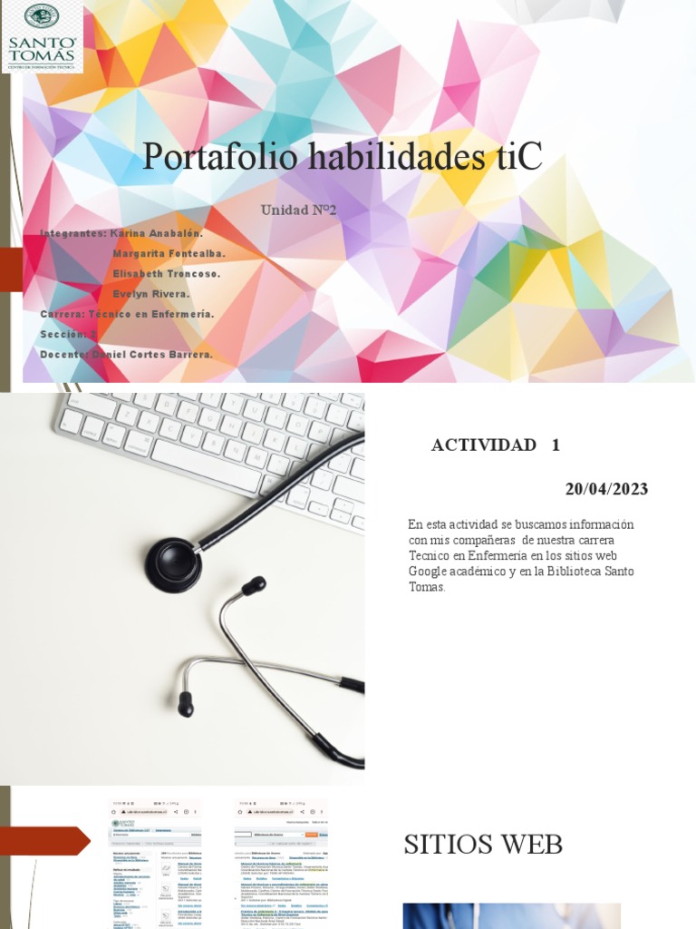 Portafolio N°2 Habilidades Tic | PDF