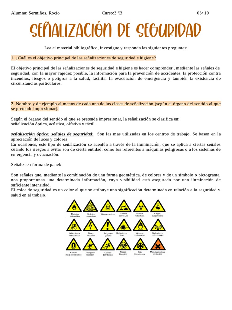 Actividades S.e.H Señalización de Seguridad y Codigo de Color | PDF | Color