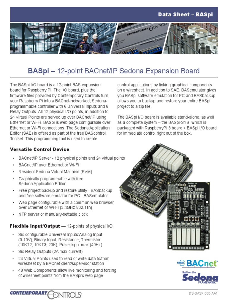 BASpi 12-Point BACnet/IP Expansion Board | PDF | World Wide Web | Internet & Web
