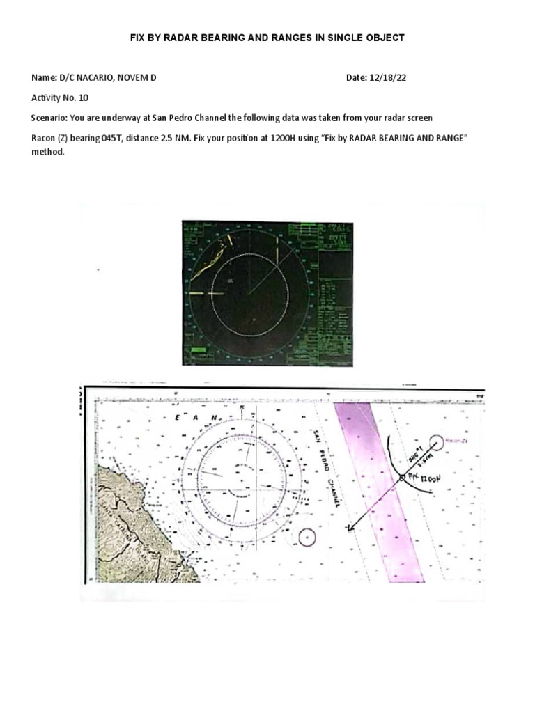 Navigation Fix Using Radar Data | PDF