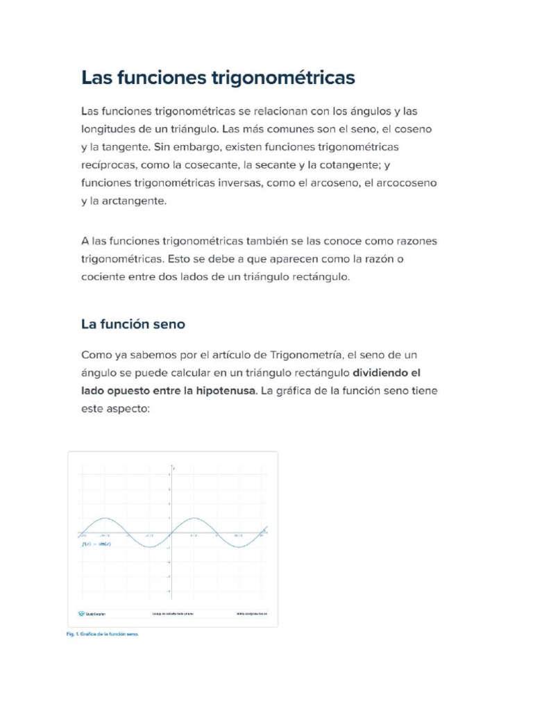 Funciones Trigonometricas | PDF