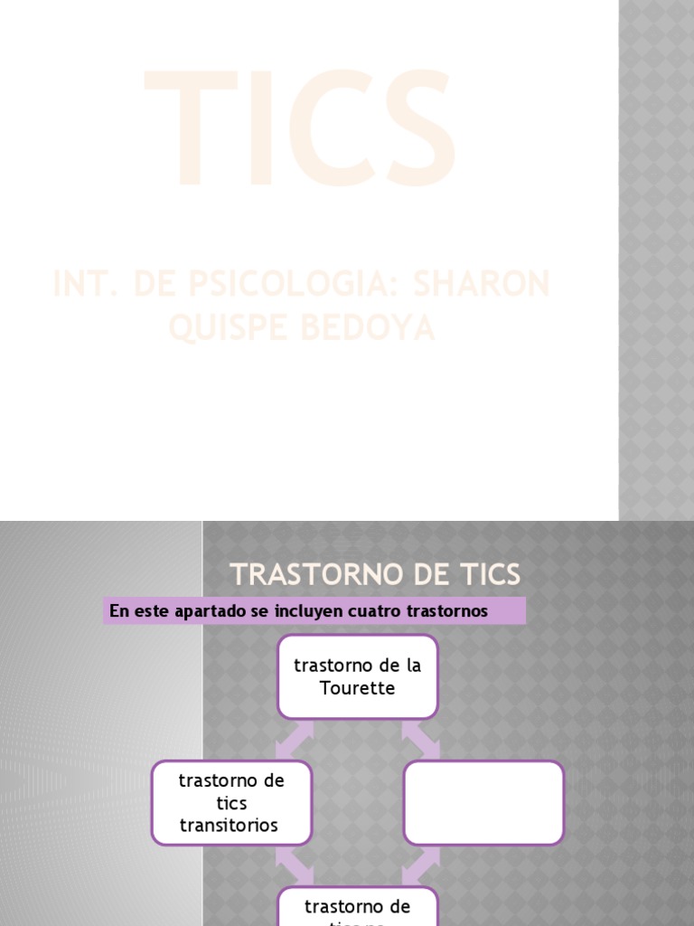 Trastornos de Tics: Clasificación y Diagnóstico | PDF | Síndrome de ...