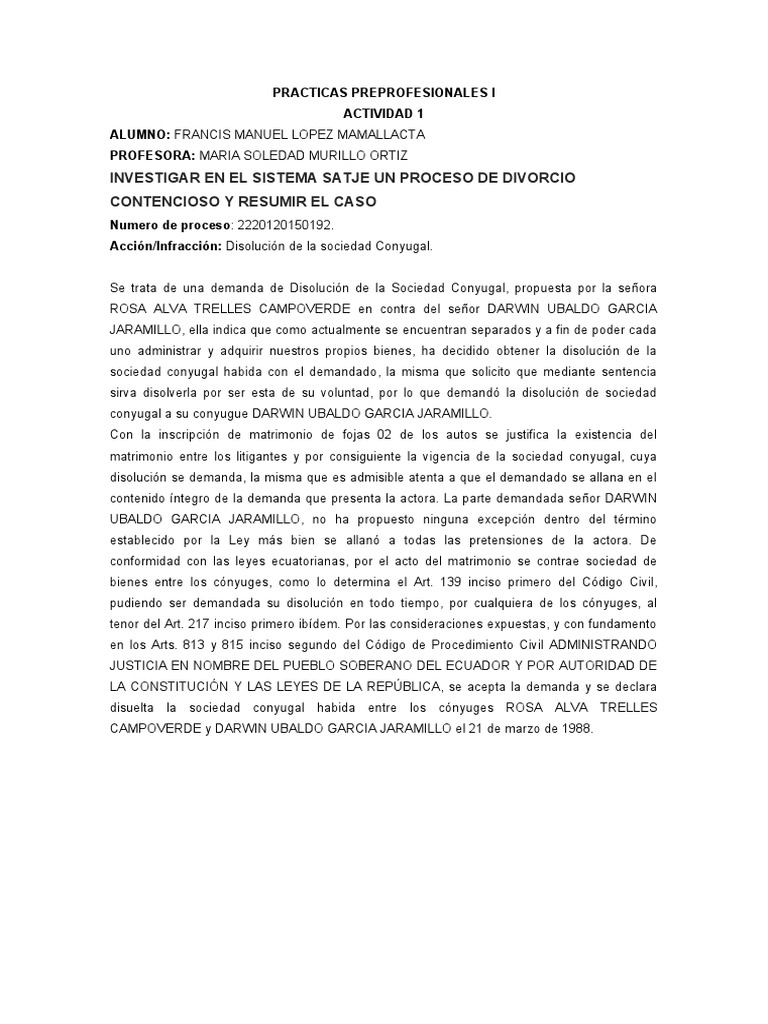 Practicas Preprofesionales | PDF | Derecho