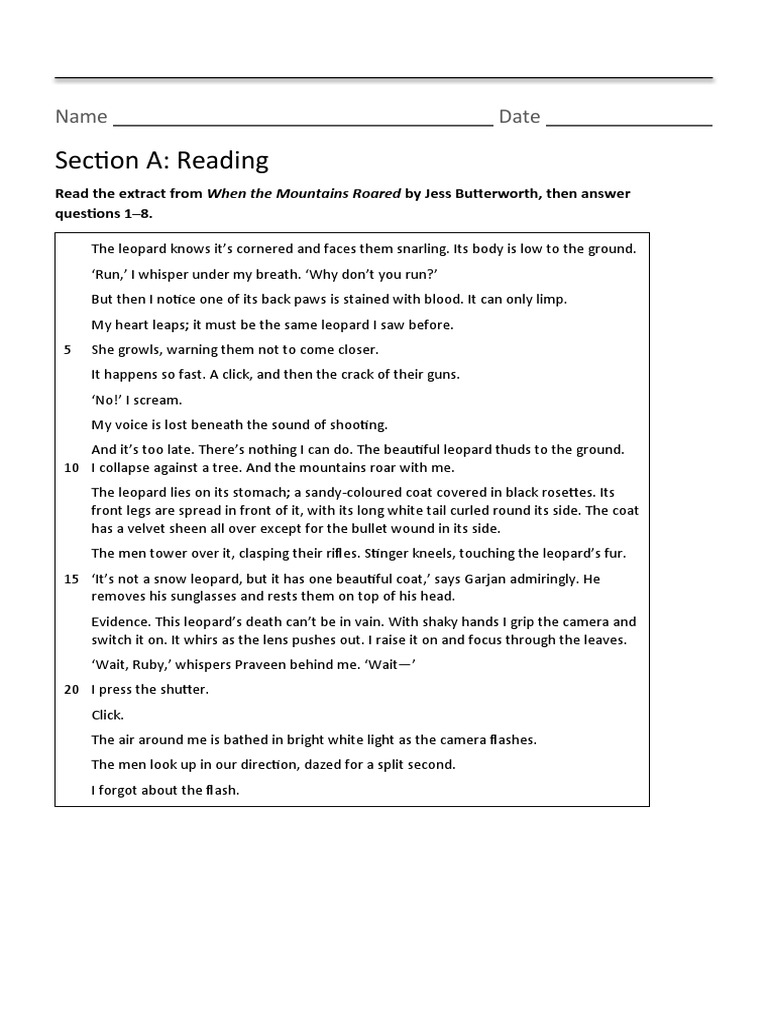 Ls English 8 Unit 1 Test Pdf Paragraph