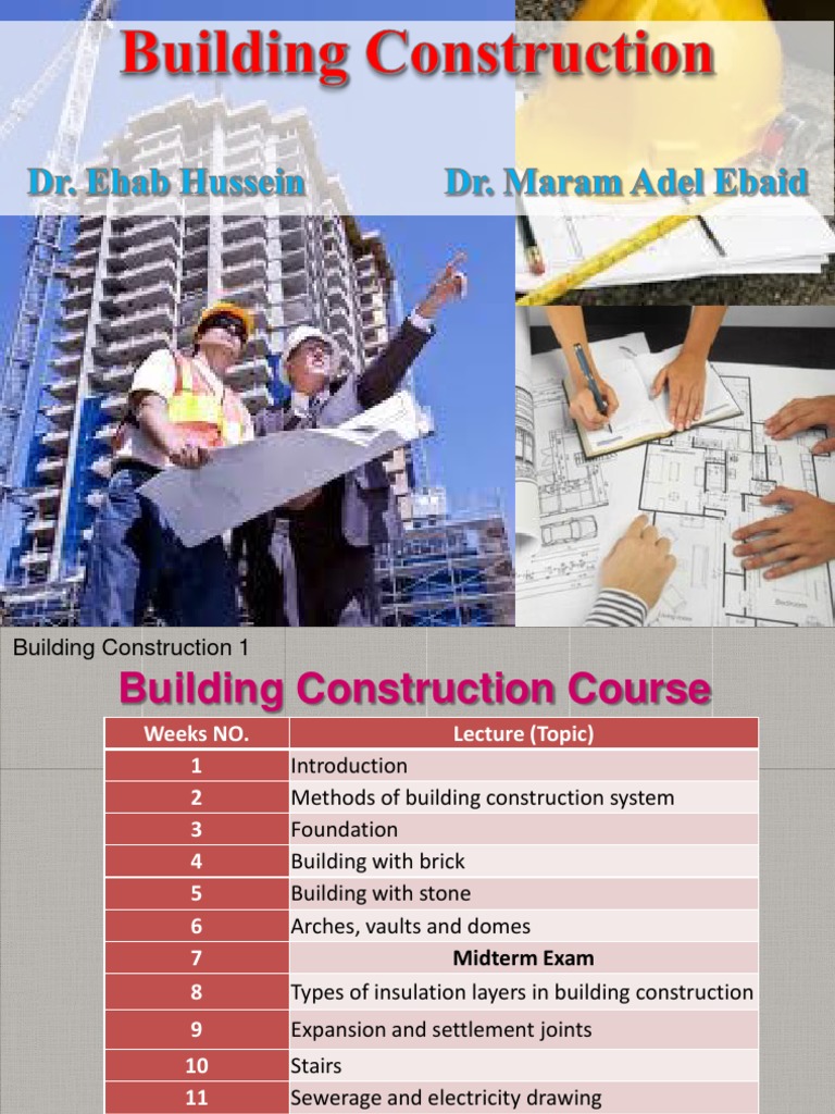 1-Lecture 2 Methods of Building Construction System | PDF