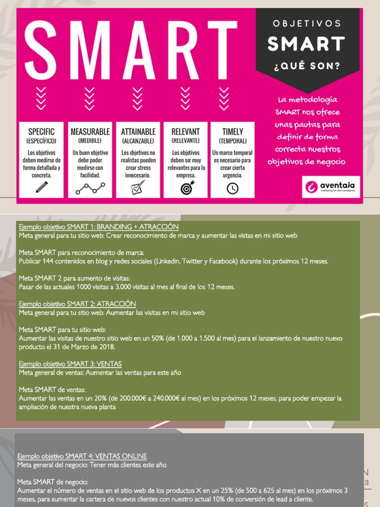 Ejemplo Objetivos Smart | PDF | Business | Economias