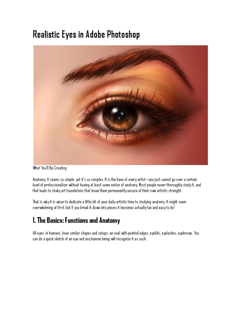 Enhance Eye Size in Photoshop | PDF | Eye | Eyebrow