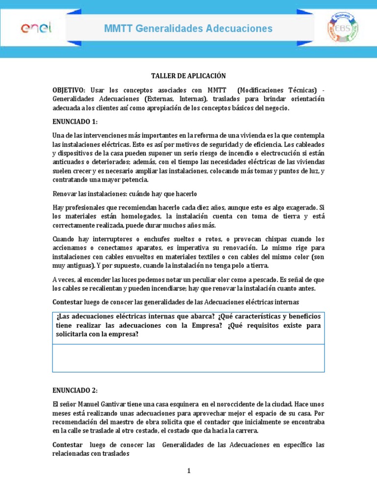 3.17 MMTT - Generalidades Adecuaciones Taller | PDF