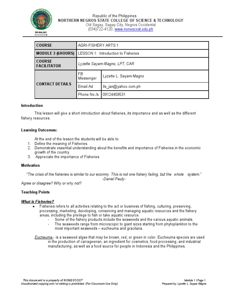Magno AFA 1 Module 3 Endterm | Download Free PDF | Smoking (Cooking) | Fish