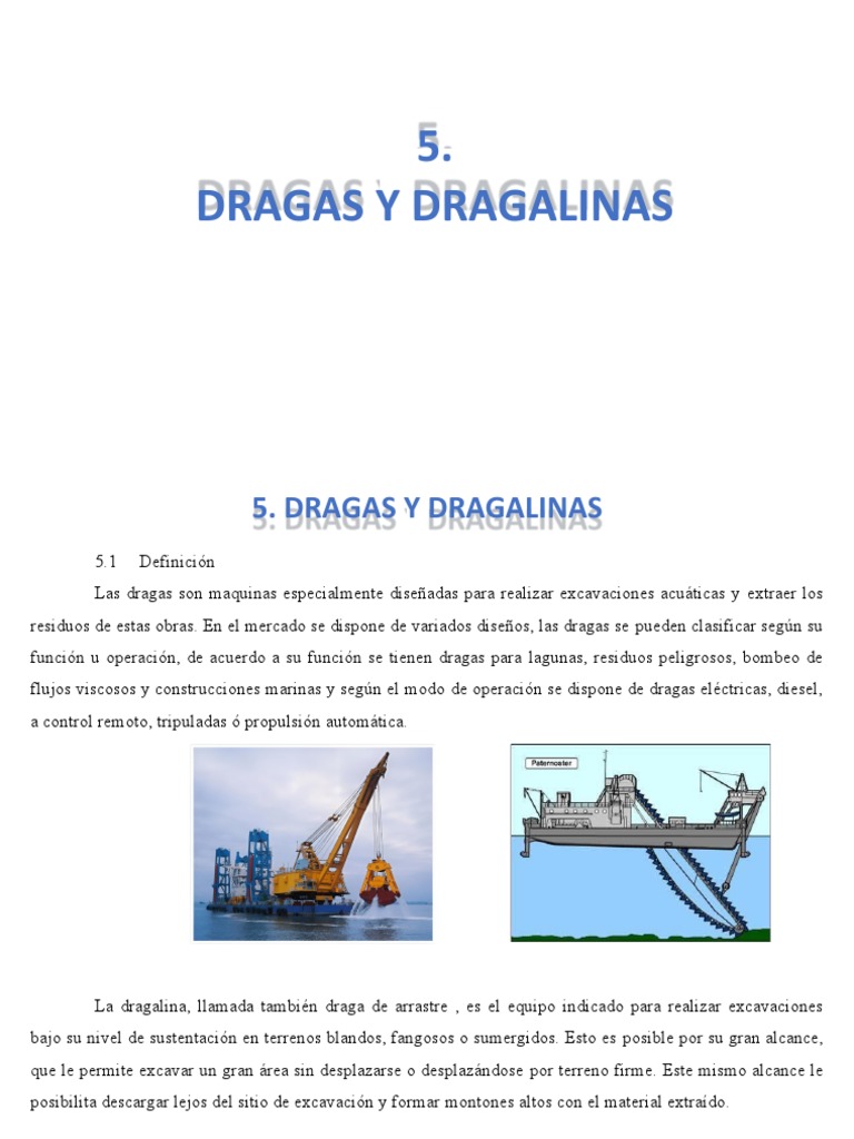 Tipos y Funciones de Dragas | PDF | Hogar, jardinería y bricolaje