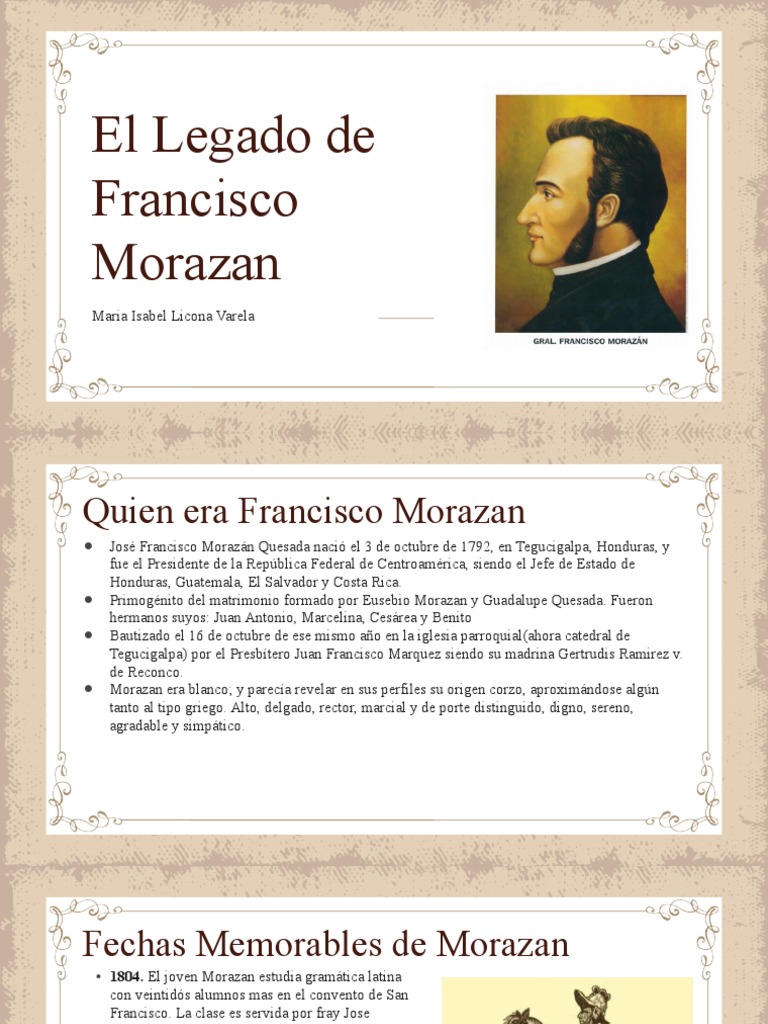 El Legado De Francisco Morazan Pdf América Del Norte America Latina
