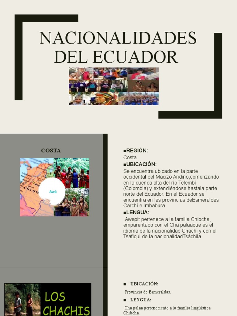 Nacionalidades Del Ecuador | PDF | Ecuador | Comunicación humana