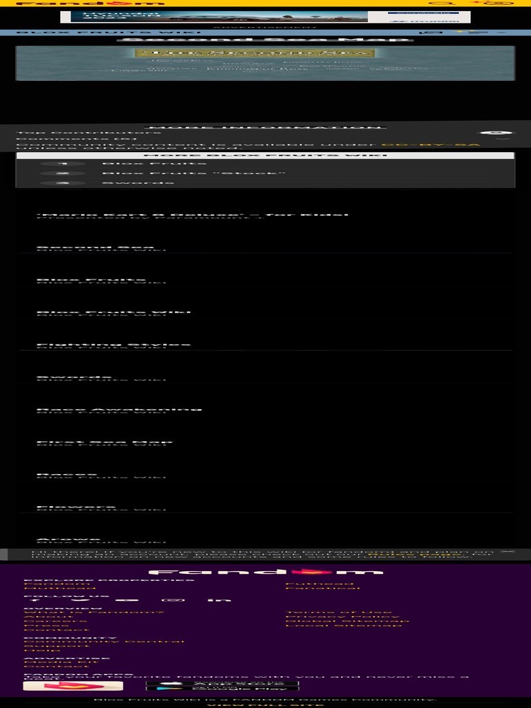 Second Sea Map Blox Fruits Wiki Fandom PDF | PDF