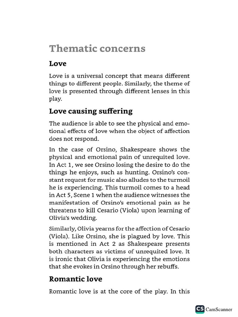 Twelfth Night Themes | PDF