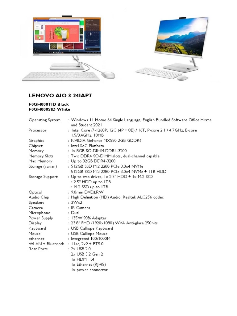 Brosur PC AIO Lenovo | PDF