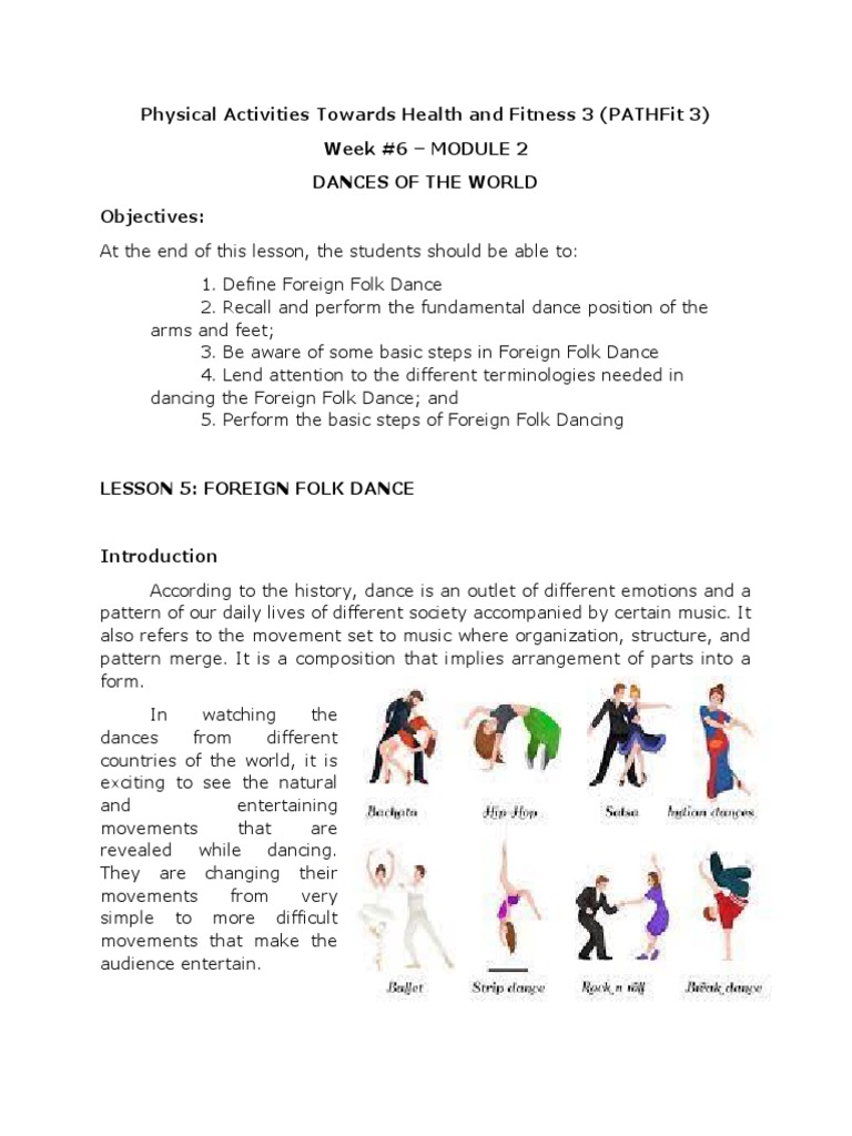 L5 - Foreign Folk Dance Introduction | PDF | Dances | Folk Music