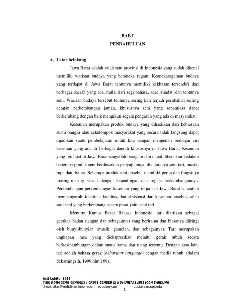 Tari Kreasi Cross Gender | PDF