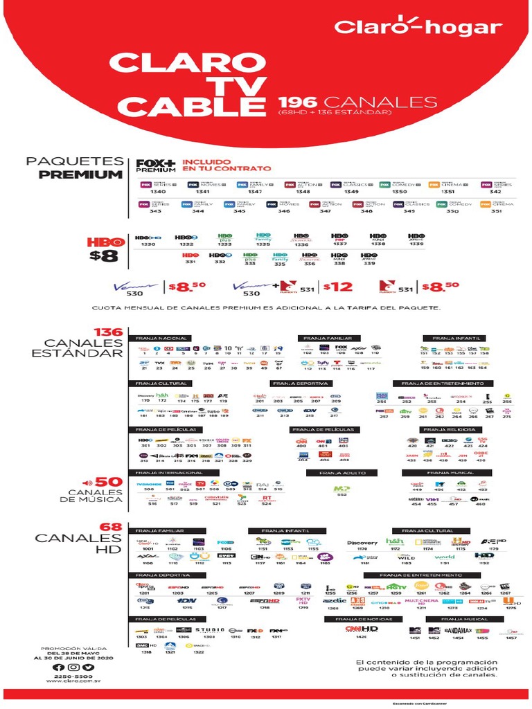 Guia Claro TV Cable | PDF