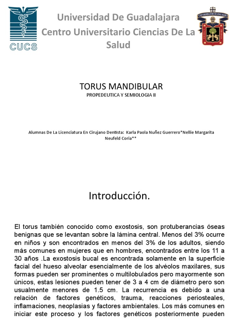 Cirugía de Torus Mandibular Bilateral | PDF | Medicina | Enfermedades y ...