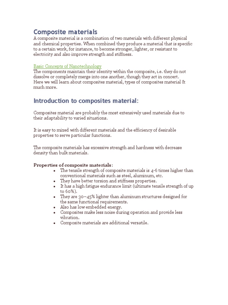 Composite Materials | PDF | Composite Material | Materials Science