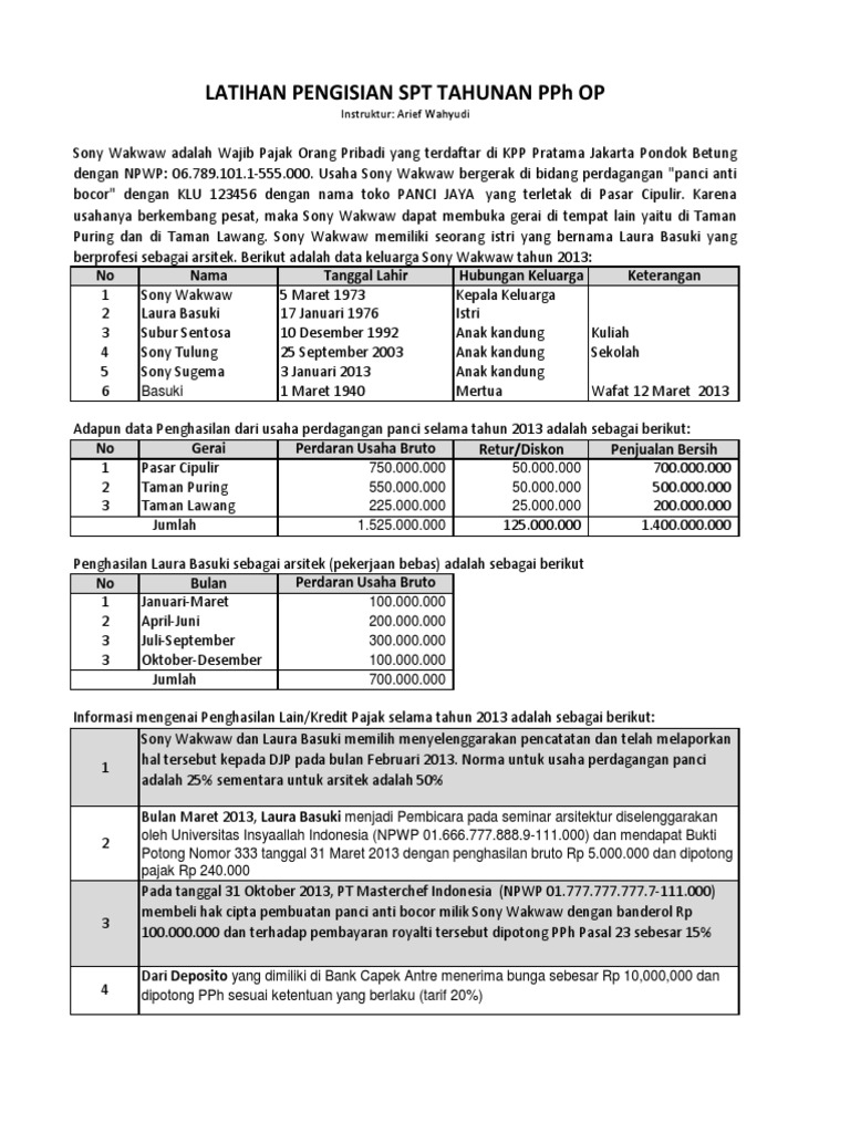 Soal Sony Wakwak PPH OP NPPN 2 PDF | PDF