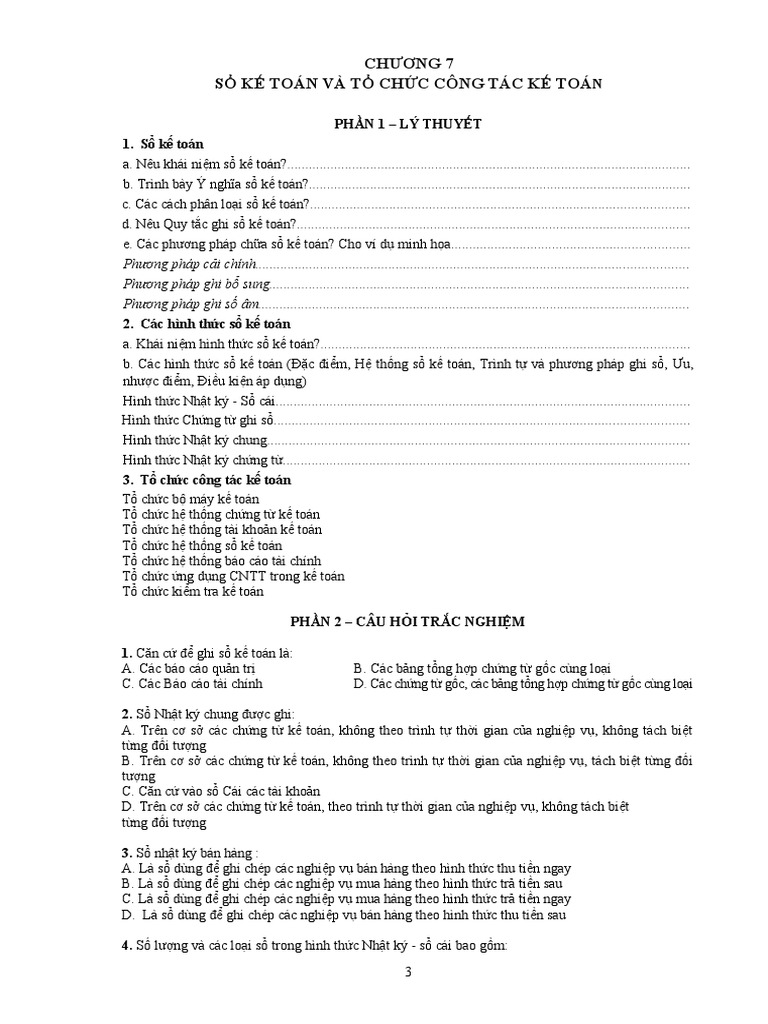 7-HỆ THỐNG CÂU HỎI VÀ BÀI TẬP NLKT - C 7 | PDF