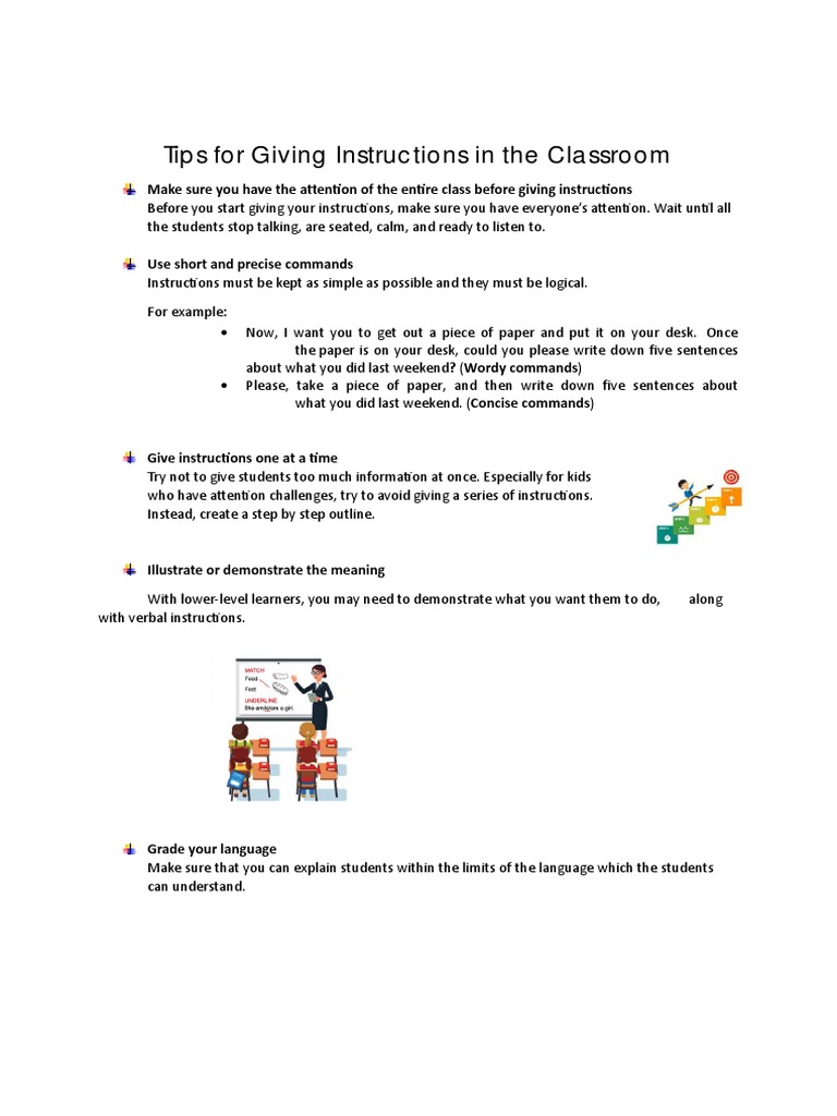 Tips For Giving Instructions | PDF | Cognitive Psychology | Linguistics