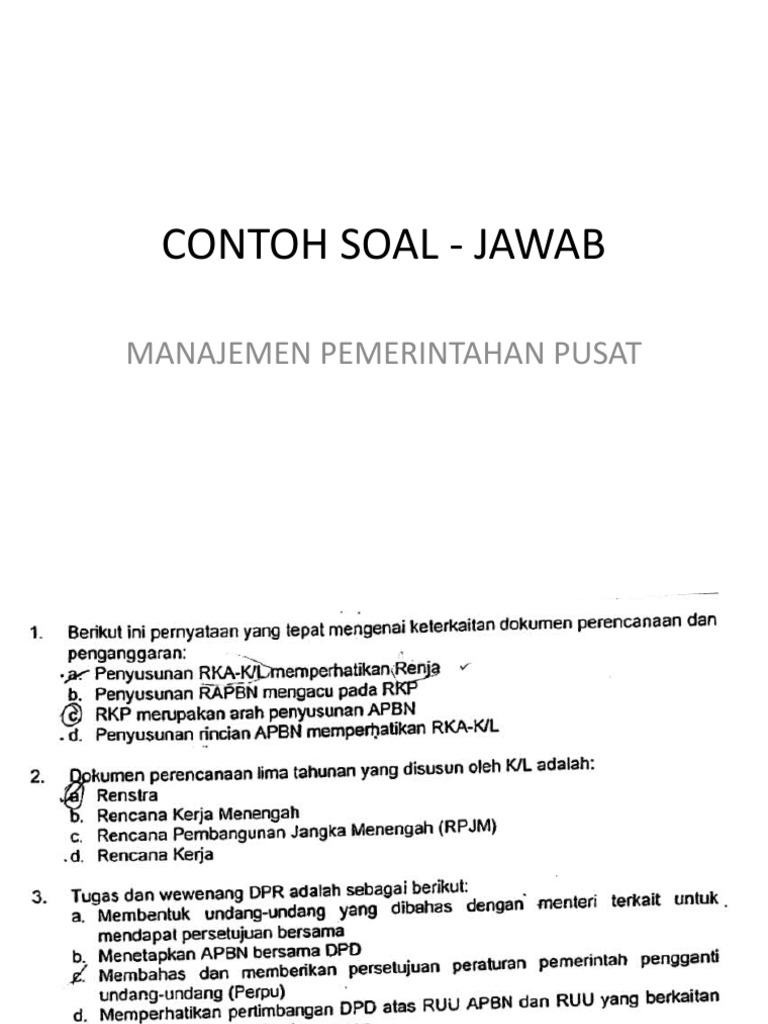 Contoh Soal - Jawab MPP Ii | PDF