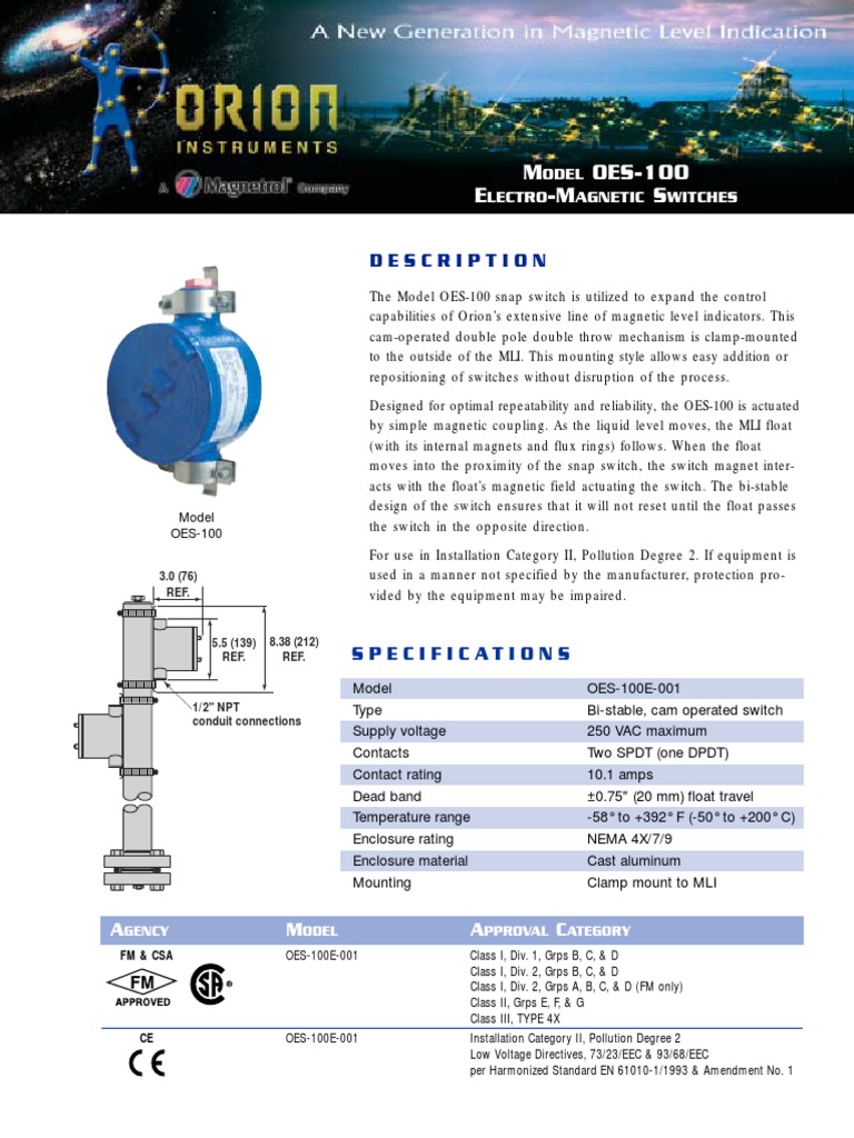 SWITCH ORION (OES-100.1 - Switch) | PDF