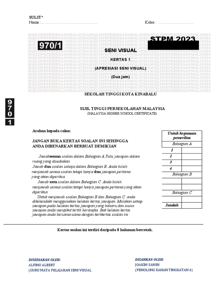 Percubaan Sem 1 2023 | PDF