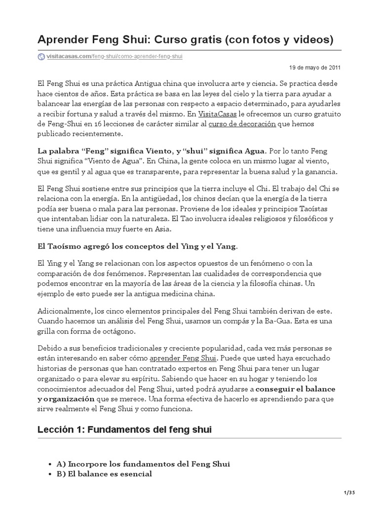 Aprender Feng Shui Pdf Feng Shui Color