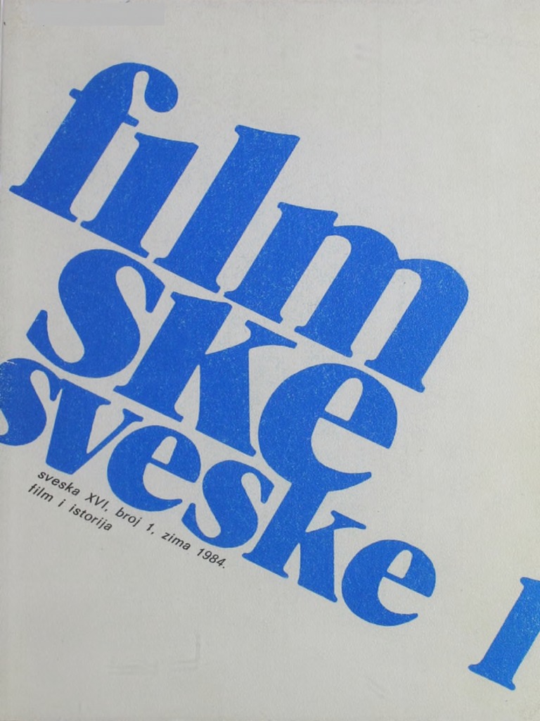 Filmske Sveske, Sv. 16, br.1 - Film I Istor - Unknown | PDF