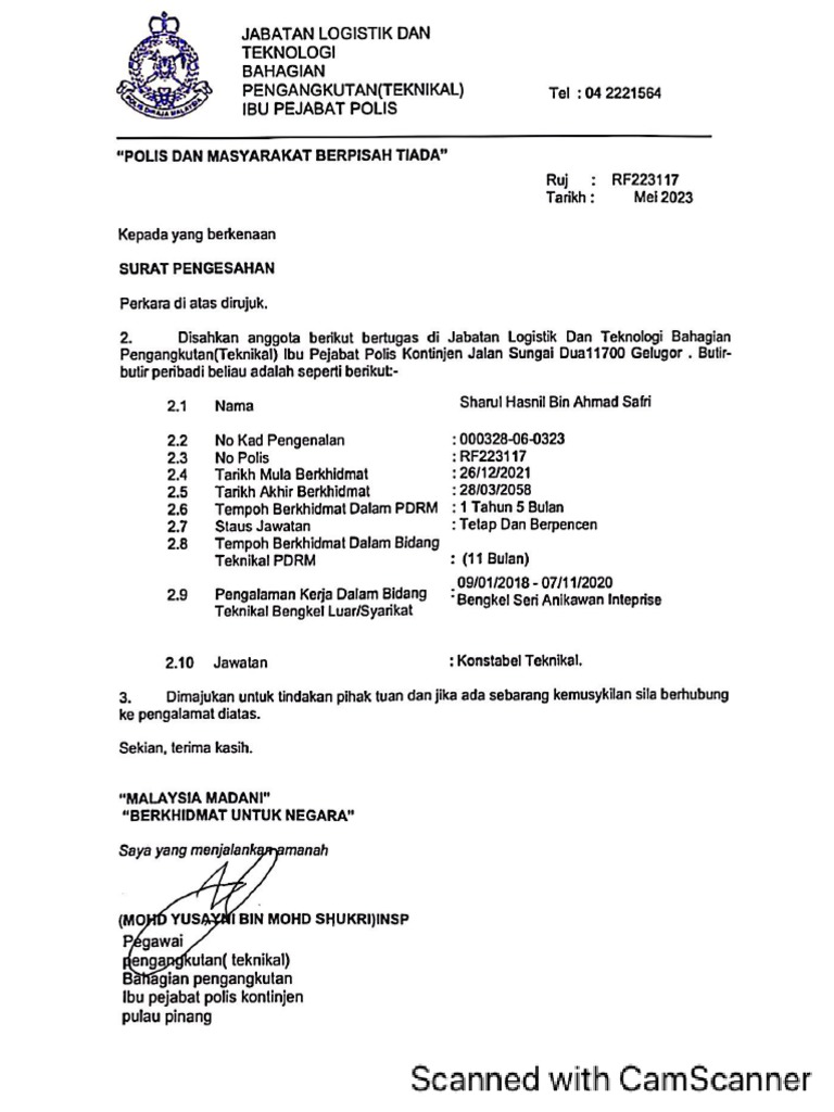 Surat Pengesahan Pdf Pdf